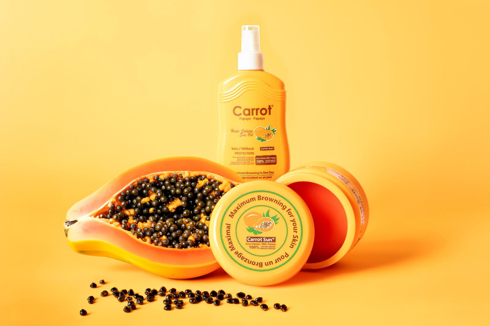 Papaya Tanning Creams & Oils: Natural & Radiant | Carrot Sun
